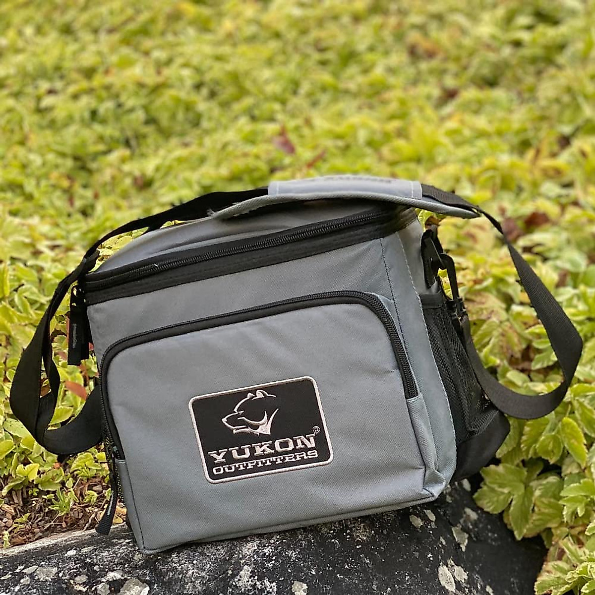 Yukon Outfitters Camping Travelling EDC Everyday Carry Drink Food 8 Cans Lunch Cooler, Gray/Black