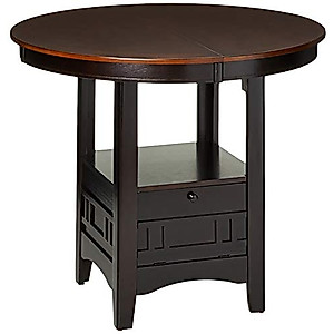 Coaster Furniture Lavon 5-Piece Storage Counter Table Dining Set Tan and Espresso 105278-S5