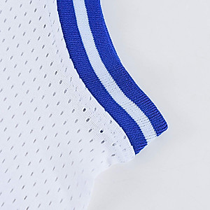 COMTOP Mens Lincoln #34 Jesus Shuttlesworth High School Movie Basketball Jersey for Adult White L