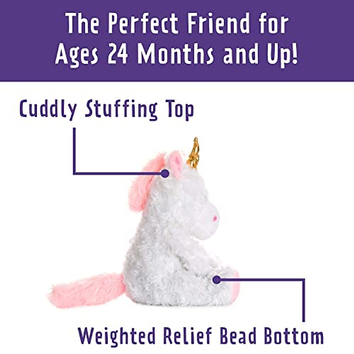 1i4 Group Warm Pals Microwavable Lavender Scented Plush Toy Weighted Stuffed Animal - Magical Unicorn