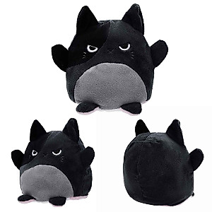 ciaobaby Cat Stuffed Animals, Reversible Plush, 6" Cat Plushie for Girl Boy Adult Kids