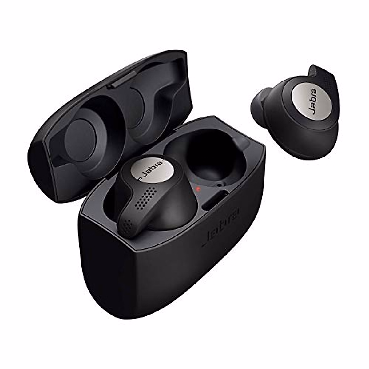 Jabra Elite Active 65t Earbuds – True Wireless Earbuds with Charging Case, Bluetooth Earbuds with a Secure Fit and Superior Sound, Long Battery Life and More (Renewed) (Titanium Black)