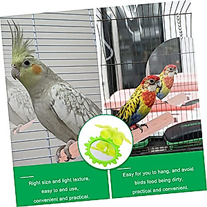 BESPORTBLE Parrot Food Box Food Toy Hanging Food Container Pet Birds Supplies Bird Mirror for Cage Hanging Parrots Feeder Pet Food Containers Birds Feeder Brain Toy Pet Toys Green Plastic