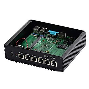 HUNSN Firewall Micro Appliance, OPNsense, VPN, Router PC, Core I5 8260U / 8265U, RM02, 6 x Intel 2.5GbE LAN, AES-NI, HDMI, SIM Slot, DDR4 8G RAM, 128G SSD