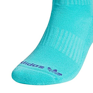 adidas Originals Men's Mixed Graphics Cushioned Crew Socks (3-Pair), Semi Mint Rush Green/Purple/Active Gold, Large
