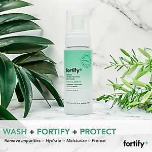 Fortify Skincare 9-in-1 Korean Foaming Facial Cleanser with Hyaluronic Acid & Aloe - Deep Purifying Face Wash - Derm-Tested, Vegan, Clean Beauty, All Skin Types - Fragrance-Free - 150ML/5.07Fl.Oz