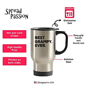 SpreadPassion Best Grampy Ever Travel Mug, Grampy Travel Mug, Grampy Coffee Travel Mug, Grampy Gift, Gift for Grampy, Grampy Tumbler, Grampy Gift from Grandkids, Grampy Birthday Basket Gift idea