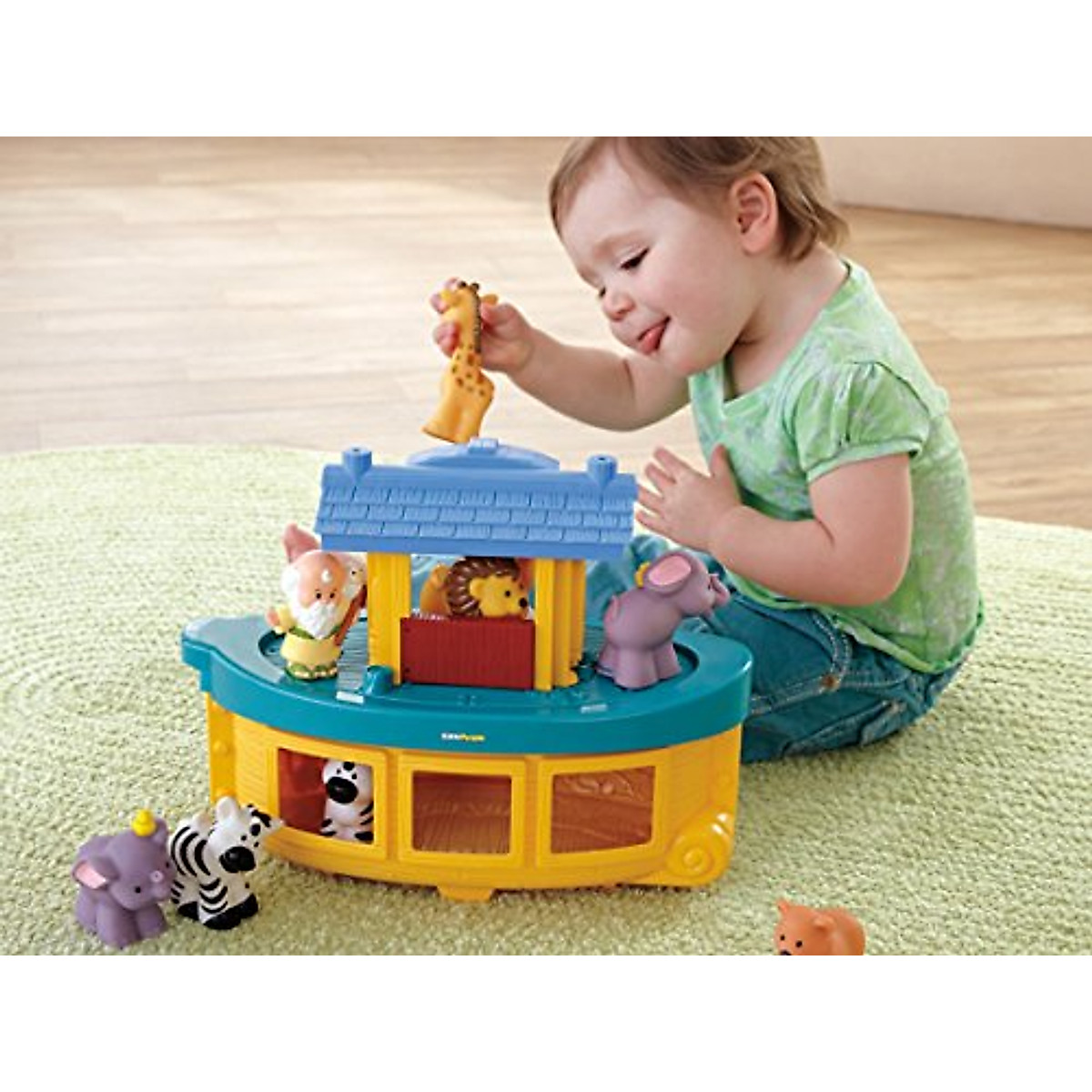 Fisher-Price Little People Noah's Ark playset with 9 figures for toddler and preschool pretend play ages 1 to 5 years