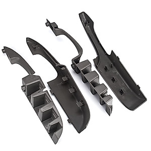 3mirrors Interior Door Pull Handle Front Driver & Passenger Side Armrest Handle Compatible with 2003-2019 Chevrolet Express or GMC Savana 1500 2500 3500 Van (Gray)