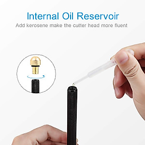 Glass Cutter 2mm-20mm, Upgrade Glass Cutter Tool, Pencil Style Oil Feed Carbide Tip for Glass Cutting/Tiles/Mirror/Mosaic.