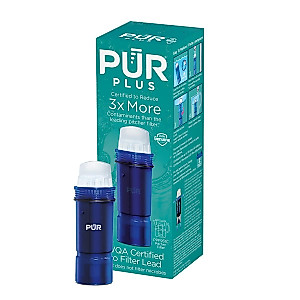 PUR PLUS Lead Reducing Water Pitcher and Dispenser Replacement Filter 1-Pack, NSF and WQA Certified – Compatible with all PUR and Beautiful by PUR Pitchers and Dispensers, Blue, PPF951K1