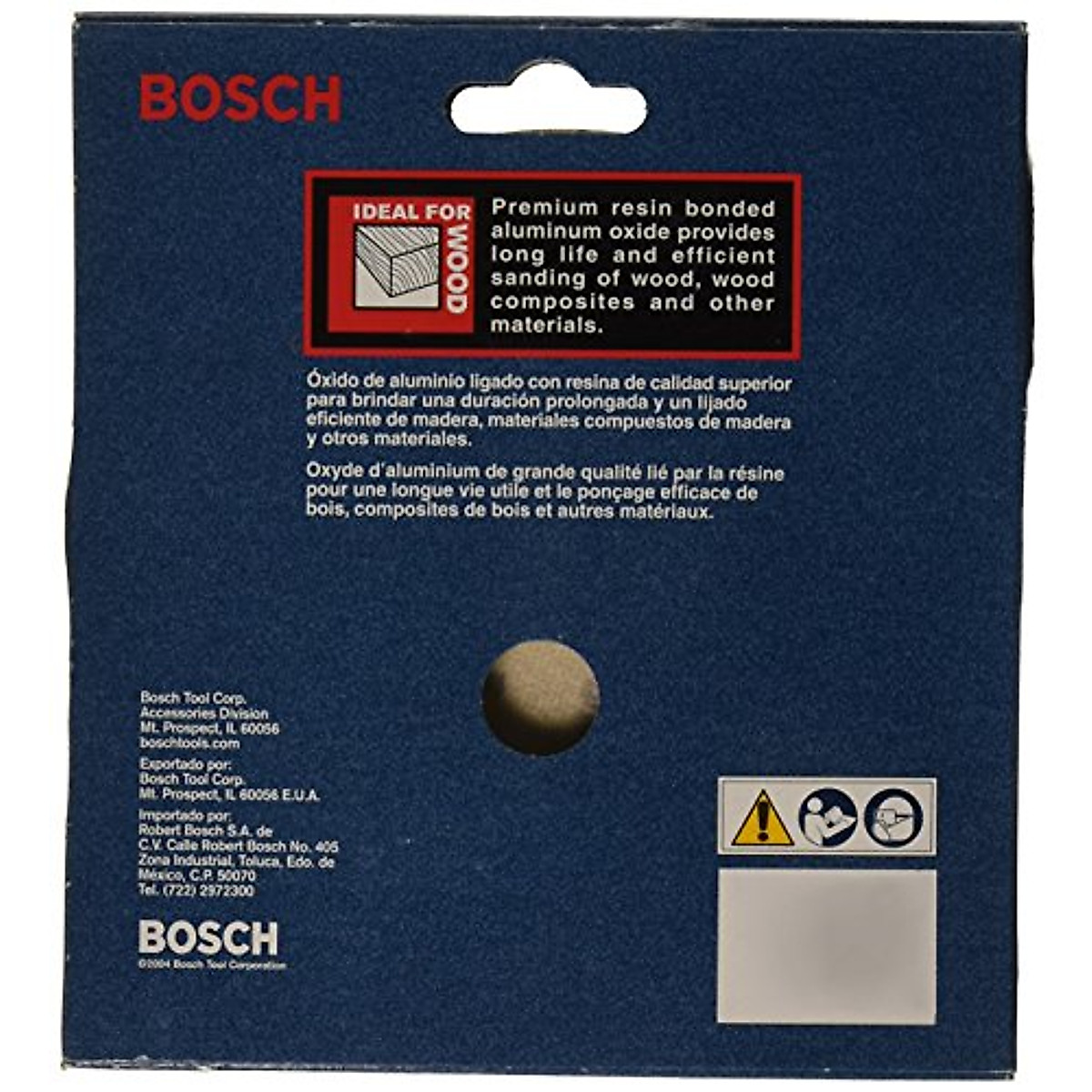 BOSCH SR6R180 5-Piece 180 Grit 6 In. 6 Hole Hook-And-Loop Sanding Discs , Red