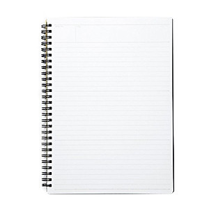 Maruman MNEMOSYNE Notebook 8.27 x 5.83 Inches (A5), 7mm ruled 24-line, 80 Sheets (N195A), Black