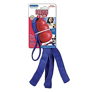 KONG - Tails - Durable Rubber Tug of War and Fetch Dog Toy - for Medium Dogs