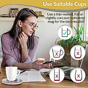 DiviniTi Coffee Mug Warmer for Desk - Electric Cup Warmer for Desk - 2-Setting Coffee Cup Warmer for Coffee - Safe, Easy-to-Use Mug Warmer Coffee Warmer for Desk Heated Coffee Mug (NO Mug Included)