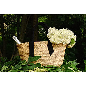 Urban Jungle Décor, Handmade Sustainable Straw Tote Bag, French/Moroccan Market Bag, Beach Bag for Women, Beach Accessories