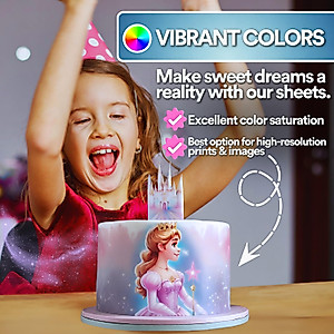 paper2eat Frosting Sheets Premium (Icing Sheets) 8.5“ x 11“ – 24 count – White Edible Printer Paper