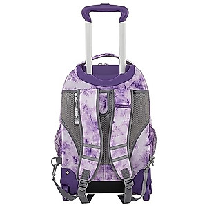 Travelers Club Rolling Backpack, Tie Dye, 20 Inch with Laptop Compartment