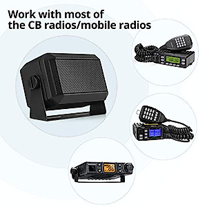 Radioddity CB Mobile Radio External Speaker, Mini Universal Portable 5W, 71" Power Cable, for Car Truck Vehicle 4 x 4, Compatible with Radioddity CB-27 Icom ID-5100 Yaesu FT-891 Midland MXT115