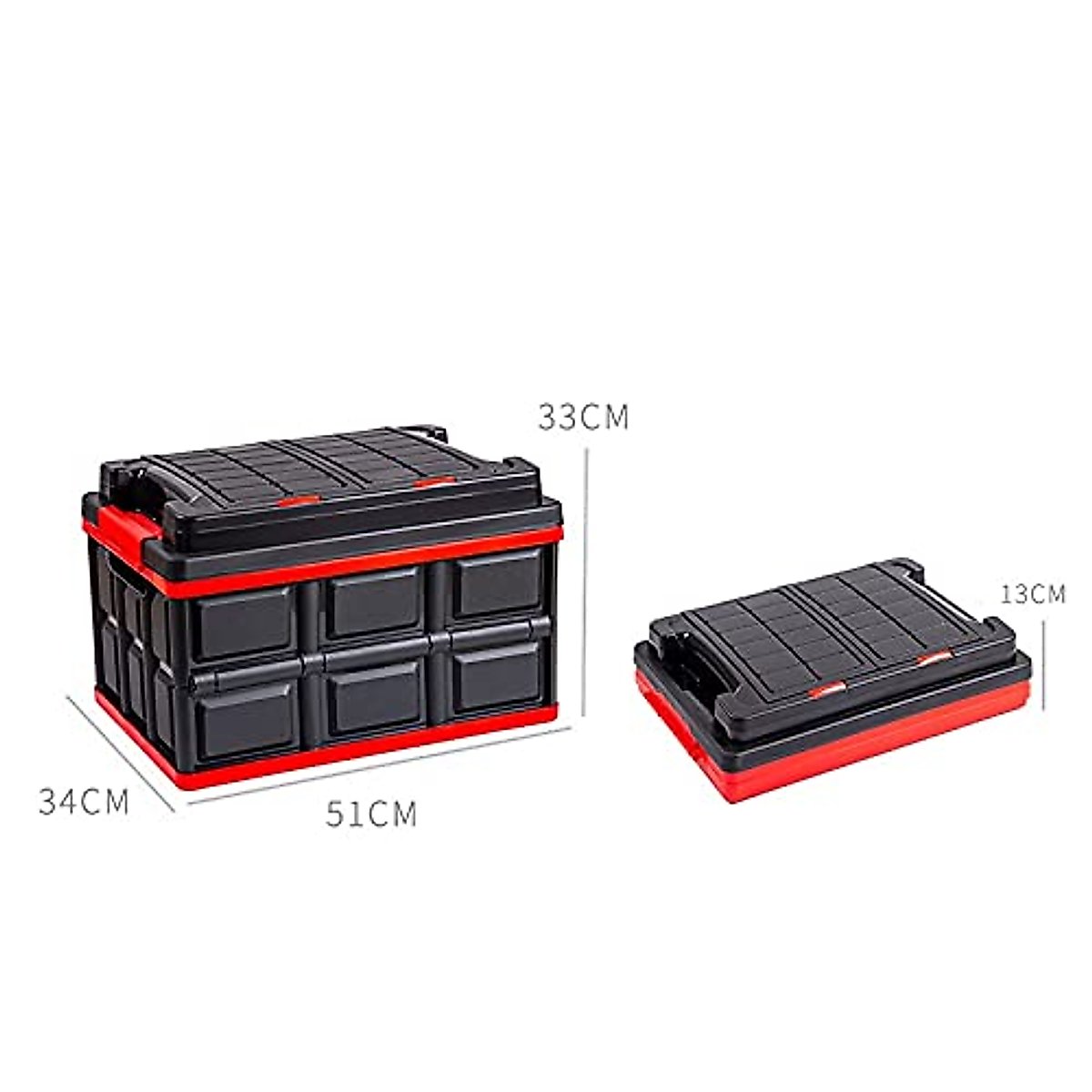 WDBBY Car Trunk Storage Box, Double-Layer Storage, Foldable Car Storage Box, Rear Trunk Storage Box, Storage Box