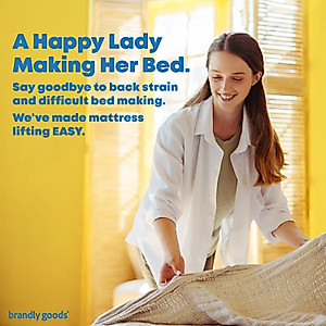 Brandly Goods Heavy Duty Mattress Lifter for Changing Sheets - The Ultimate Under Mattress Wedge - Patented Ergonomic Mattress Wedge Elevator Bedroom Accessories for Changing Sheets