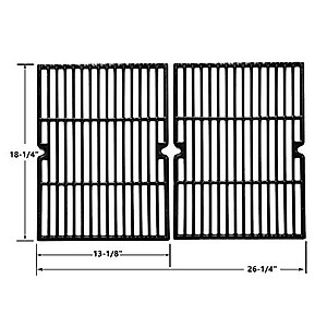 Grill Parts Zone Charbroil Commercial 463268007, 463268606 Repair Kit Includes 4 Stainless Heat Plates, 4 Stainless Steel Burners, 3 Crossover Tubes and Porcelain Cast Iron Grates