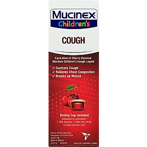 Mucinex Children's Cough Relief Liquid, Cherry, 4oz