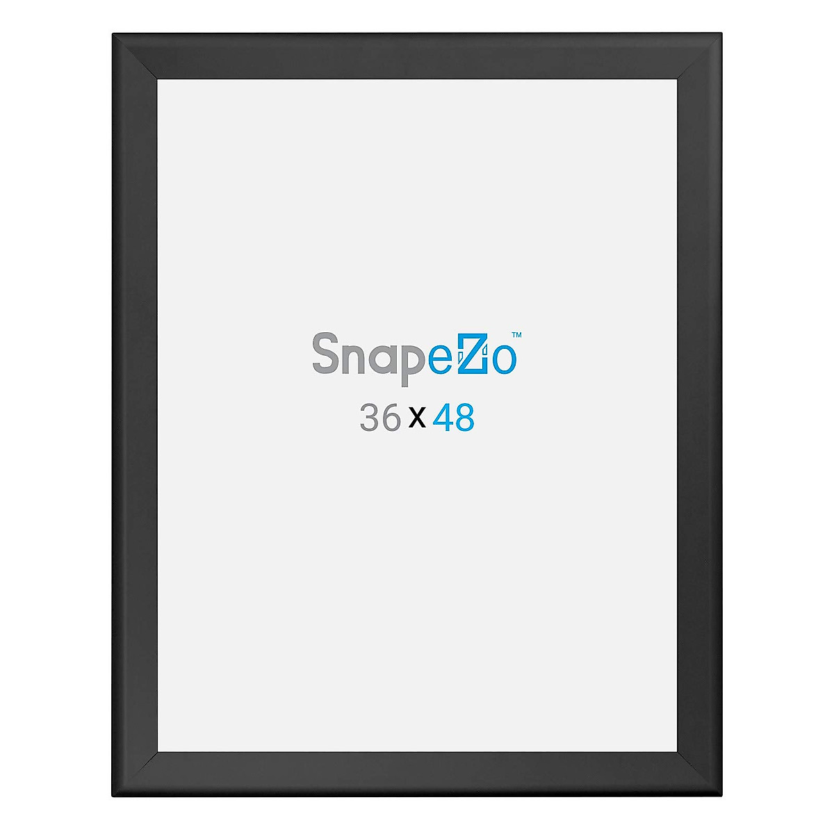 SnapeZo 2-Pack 36x48 Inches Black Poster Frames, Front-Loading Snap Frame, 1.7" Aluminum Profile, Wall Mounted