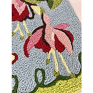 Jellybean Modern Indoor / Outdoor Mat Home Comfort Rugs 20" X 30" Rectangle Fuschia & Hummingbird