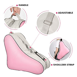 BESPORTBLE 1Pc Roller Skate Bag Skating Bag with Zipper Portable Large Capacity Triangle Bag Cloth Skate Shoe Bag for Sports Outdoor Ice Skating Bag for Girl Women