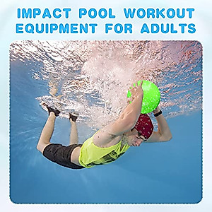 4 Pcs 9 Inch Water Resistance Ball for Low Impact Full Body Pool Workout Water Pool Aerobics Equipment Aquatic Fitness Equipment Weight Balls or Teen Adults Kids Passing Games Sports Exercise