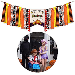LLAMATIVO Halloween Decoration Banner Party Supplies with Pumpkin Ghost Banner - Halloween Decor Durable Trick or Treat Banner Halloween Home Office Party Decor Halloween Decorations Outdoor