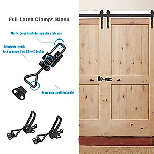 GouZaak 4 Pack Adjustable Black Toggle Clamp Latch (4001) Heavy Duty 220 lbs Toggle Latch & Quick Release Metal Pull Latches, Easy to Install for Lid Box Case Door Smoker room(20pcs 0.6" Screws)
