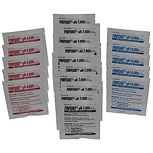 Pinpoint® High-Precision pH Calibration Fluids Kit (pH Buffer Solution), 20 Piece Set - 4.000, 7.000, 10.000