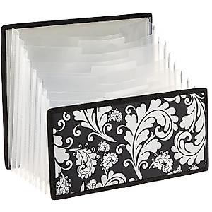 Storage Studios Projections Paper Holder with 10 Expandable Sections, 14.625 x 9 x 14.25 Inches, Black and White (CH92650)