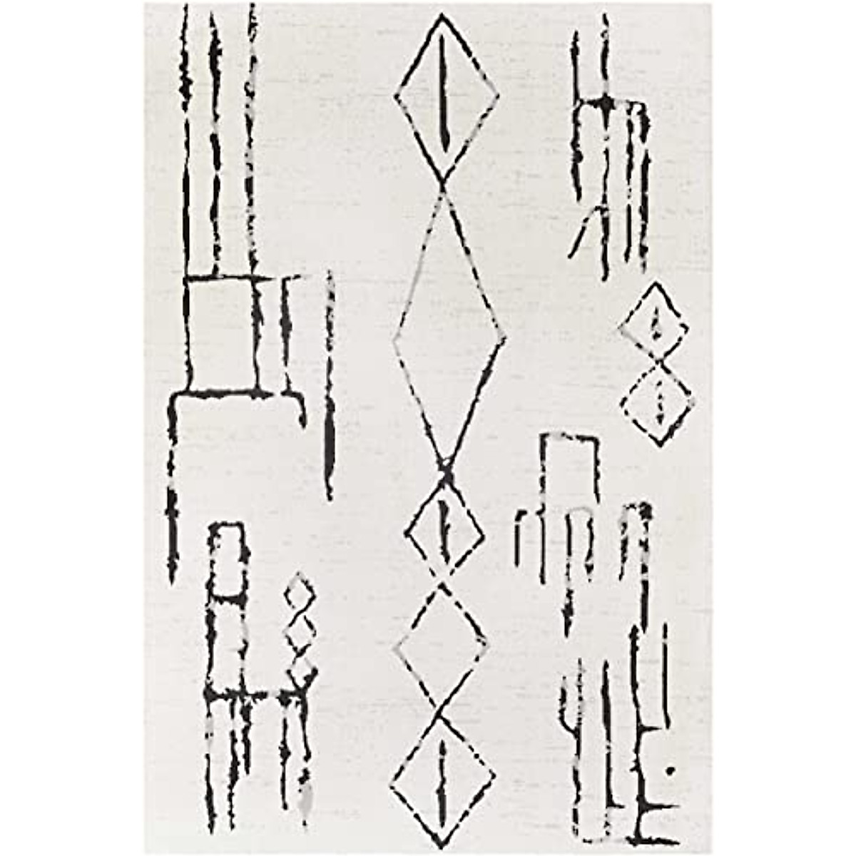 Hauteloom Maguyam Living Room, Bedroom Machine Washable Area Rug - Black, Gray - 9'3" x 12'