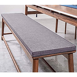 Outdoor Bench Cushion, Waterproof Garden Swing Cushion Non-Slip Patio Furniture Seat Pad with Piping, Indoor Settee Cushion Wicker Loveseat Pads 35x14 Inch