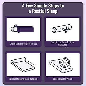 PayLessHere 10 Inch Bamboo Charcoal Gel Memory Foam Mattress CertiPUR-US Certified Removable Soft Cover Twin mattresses for Bed Frame, Bunk Bed, Trundle, Daybed,White