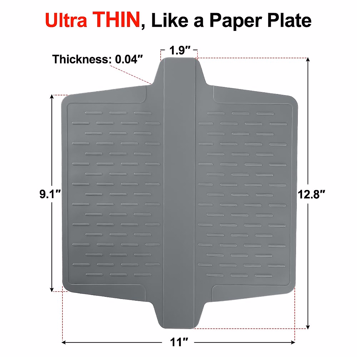 Sink Divider Ultra Thin Sink Saddle Mat VELOVYO Weak Suction Sink Protector Super Soft Kitchen Sink Mat No Smell Never Stain