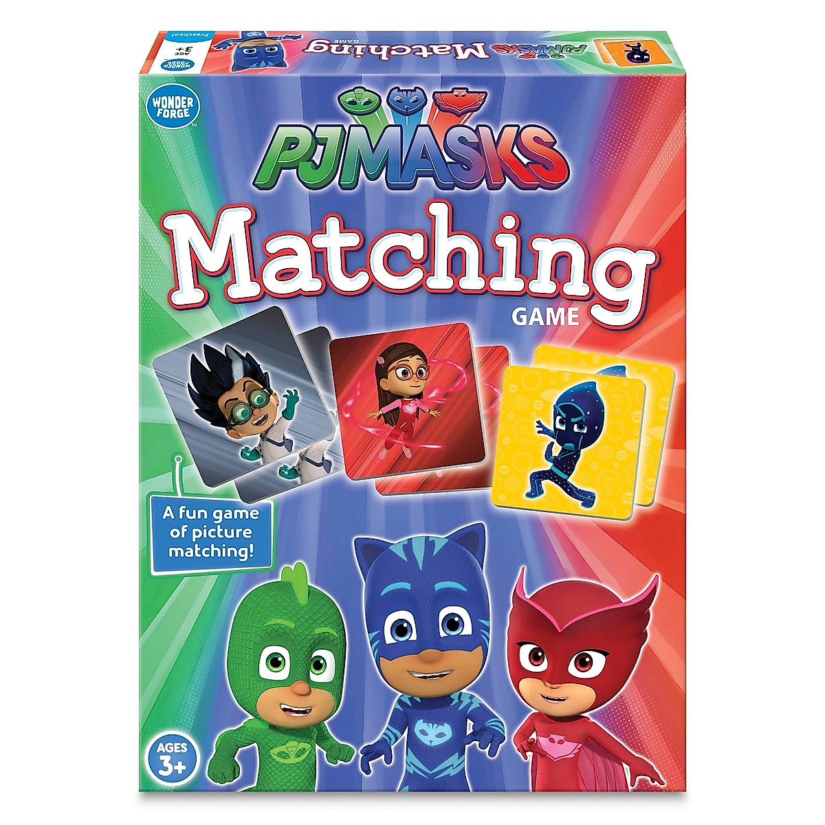 Wonder Forge PJ Masks Matching Game by Wonder Forge | For Boys & Girls Age 3 to 5 | A Fun & Fast Memory Game for Kids | Connor, Greg, Amaya, Night Ninja, and more