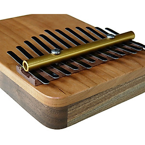 Zither Heaven Artisan Black Walnut 12 Note Thumb Piano with Cherry top made in the USA