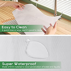Anoak Shelf Liner Cabinet Liner, Non Adhesive Drawer Liner, Washable 12 Inch x 20 FT(240 Inch) Waterproof Durable Non-Slip Shelf Liner for Kitchen, Drawer , Refrigerator