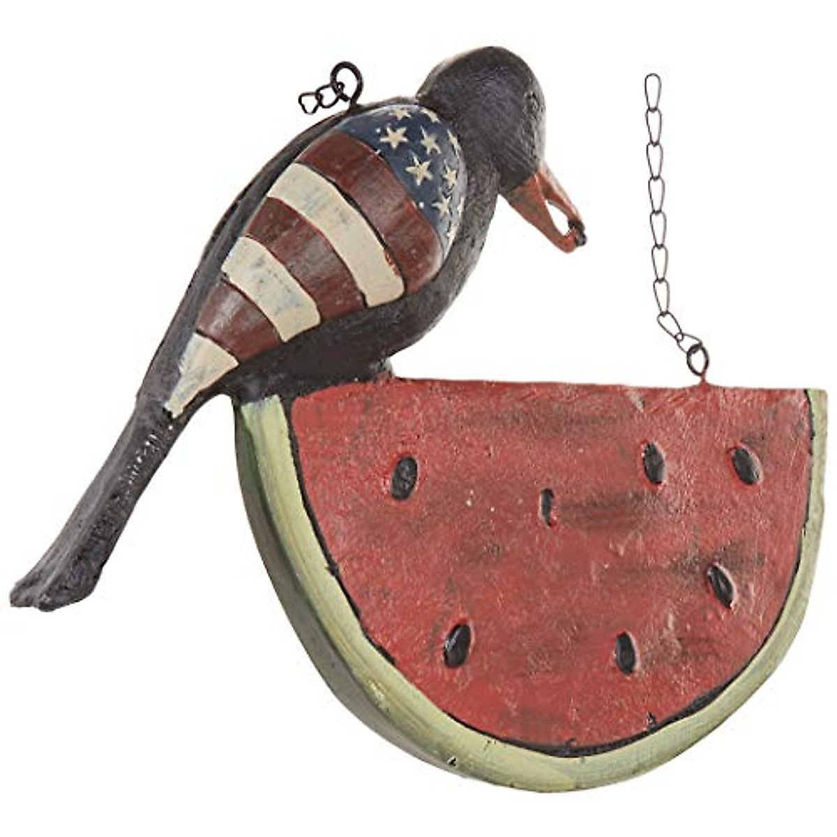 K&K Interiors 13625A Black Americana Crow on Watermelon Arrow Replacement, 7H, Red