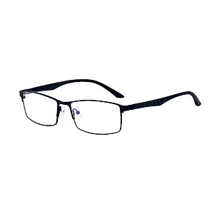 ALWAYSUV Retro Black TR90 Full Frame Nearsighted Myopia Shortsighted Glasses Transparent Lens Distance Glasses For Women/Men (Black, -1.50, x)