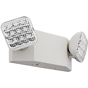 Lithonia Lighting EU2C CP4 LED Two-Headed Emergency Lighting Unit, California Certified, Contractor Pack of 4, White