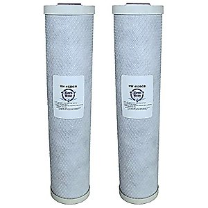 KleenWater Filter Compatible with Pentair Pentek EP20-BB, 4.5 x 20 Inch Carbon Block Replacement Water Filter Cartridges, Set of 2