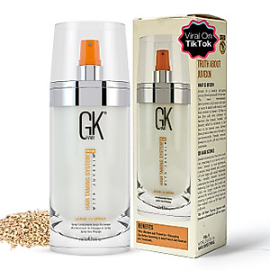 GK HAIR Global Keratin Leave-In Conditioner Detangler Spray 120 ml - For Dry, Damaged and Frizzy Hair Protection With Organic Natural Oil Strength & Shine | Hydrating Smoothing Styler