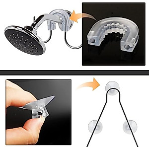 YeeBeny Bathroom Shower Caddy Connector Sucker with 4pcs Professional Strength Large Suction Cups, Easy to Attach, Replacement Suction Cups Compatible with Zenna Home, Simple Houseware, Multipurpose