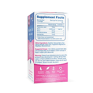 Hyalogic Hair Skin & Nails Hyaluronic Acid Collagen Builder – Delicious Berry Flavored Collagen Boost Chewable Lozenges – Sugar Free Vegan Collagen Ideal to Enhance Your Natural Beauty – 30 Count