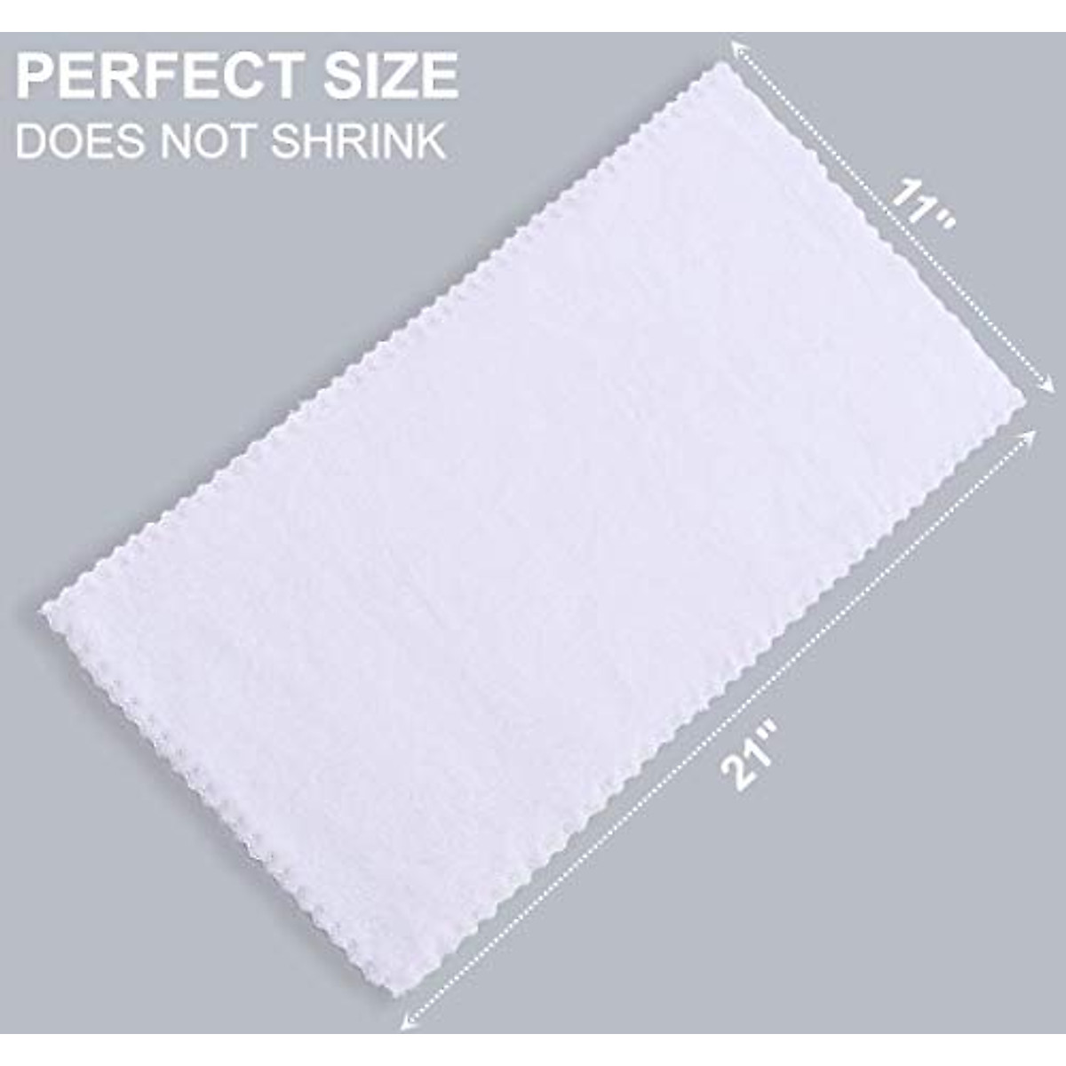 8 Pack Large Burp Cloths for Baby - 20" by 10" Ultra Absorbent Burping Cloth, Washcloths, Newborn Towel - Milk Spit Up Rags Burp Clothes for Unisex, Boy, Girl (White)